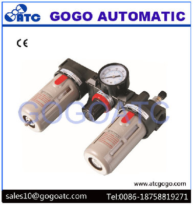AC2000 1/4 Inch Air Compressor Filter Regulator , Pneumatic Frl Air Filter Regulator With Gauge supplier