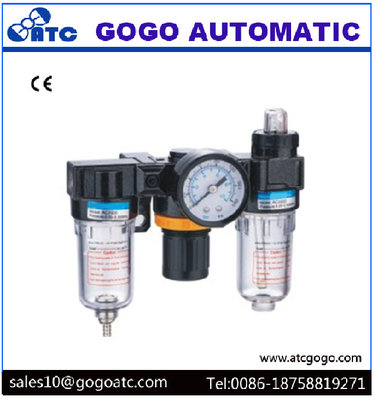 AC2000 1/4 Inch Air Compressor Filter Regulator , Pneumatic Frl Air Filter Regulator With Gauge supplier