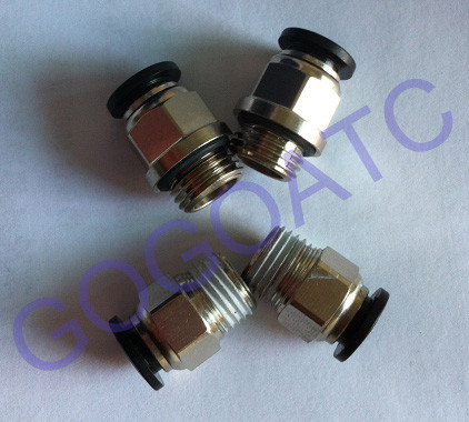Pneumatic 6mm Thread 1/4" Quick Connect Connector , Air Straight Hose Fitting Quick Connector Coupling supplier