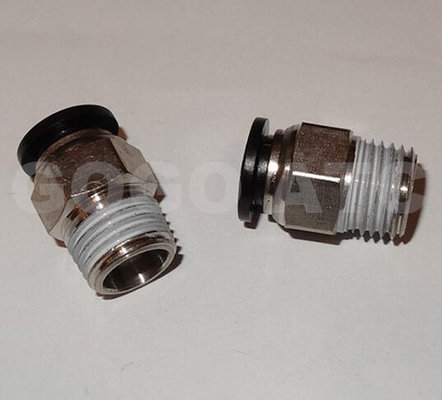 Pneumatic 6mm Thread 1/4" Quick Connect Connector , Air Straight Hose Fitting Quick Connector Coupling supplier