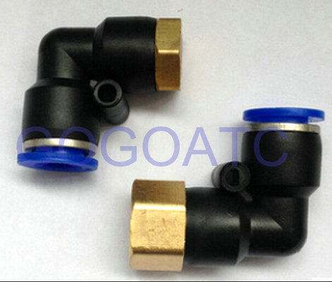 Quick Connect Hose Fittings With 6mm 1/4 Inch Female Thread 90 Degree Elbow supplier