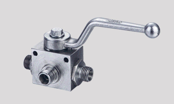 2 Position 3 Way High Pressure Hydraulic Ball Valve With Brass / Stainless Steel Material supplier
