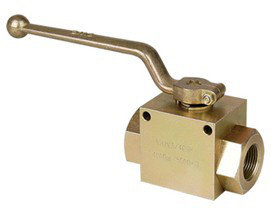 2 Position 3 Way High Pressure Hydraulic Ball Valve With Brass / Stainless Steel Material supplier