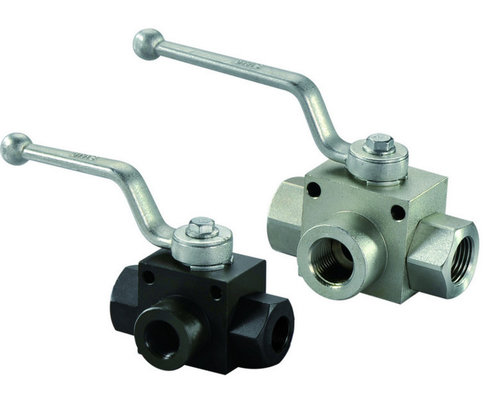 2 Position 3 Way High Pressure Hydraulic Ball Valve With Brass / Stainless Steel Material supplier