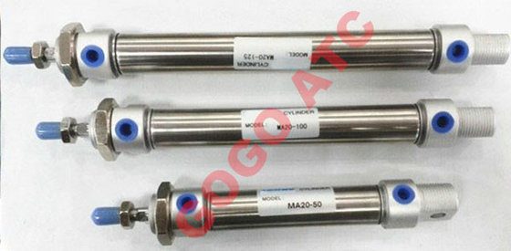 Small Stainless Steel Compact Air Cylinders Double / Single Action 16mm Bore 40mm Stroke CE supplier