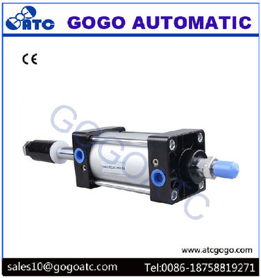 Adjustable Stroke Compact Air Cylinders Standard Single Rod 63mm Bore 150mm Stroke Airtac Type supplier