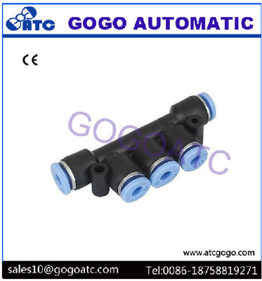 One Touch Plastic Tube 5 Way Quick Connect Hose Fittings Pneumatic 6mm To 4mm supplier