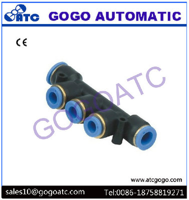 One Touch Plastic Tube 5 Way Quick Connect Hose Fittings Pneumatic 6mm To 4mm supplier
