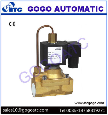 Pilot Diaphragm Type Pneumatic Solenoid Valve with 5 Mpa High Pressure , DC 12V - 24V supplier