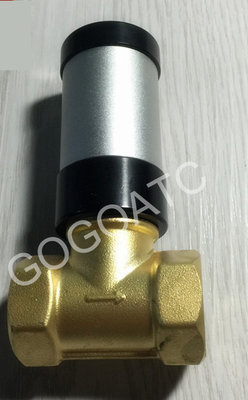 2/2 Way Piston Operated Pneumatic Air Control Valve For Air / Water / Oil Working Medium supplier