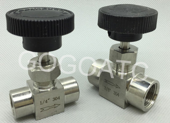 Shut Off Needle Valve High Pressure , 304 Stainless Steel Needle Valve Parts 1/8 1/4 1/2 supplier