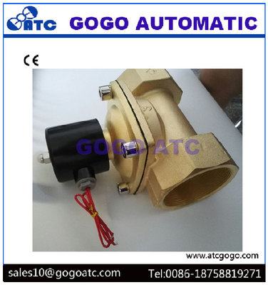 2 Way Brass Water Solenoid Valve Normally Closed Type G3" Port Size supplier