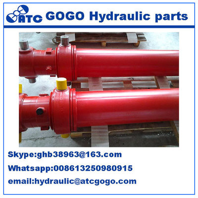 Multi Stage Metallurgy Hydraulic Oil Cylinder Foot Mounting Long Stroke , Telescopic supplier