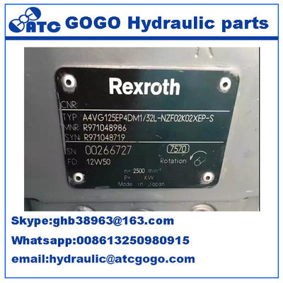 Variable Displacement Rexroth Hydraulic Oil Pump A4VG closed circuits Construction Machinery supplier