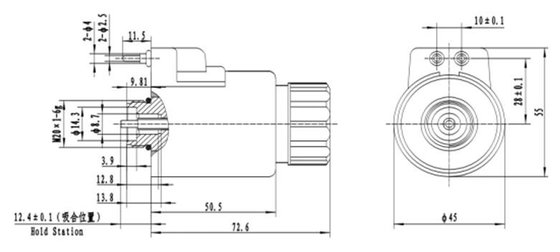 DC Power Hydraulic Servo Electromagnetic Coil 12v With Medium Temperature , MFZ12A-37YC supplier