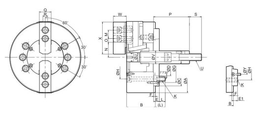 Solid Dynamic Hydraulic Lathe Chuck / 2 Jaw Chuck For Surface Grinding Machine supplier