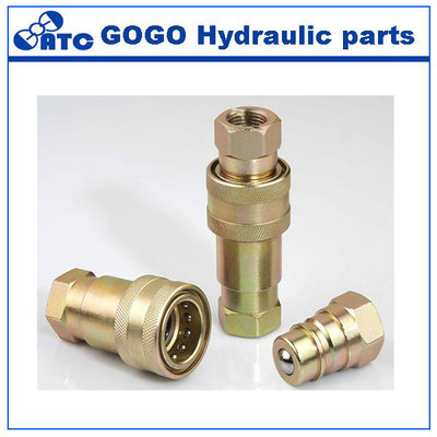 Custom Carbon Steel / Brass Hydraulic Quick Coupling Hydraulic Control Parts supplier