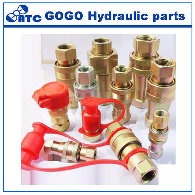 Custom Carbon Steel / Brass Hydraulic Quick Coupling Hydraulic Control Parts supplier