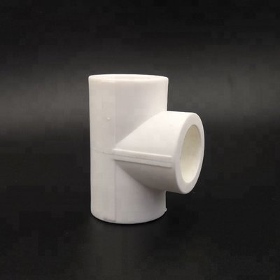 factory price DIN8077 white PPR equal tee pipe fitting