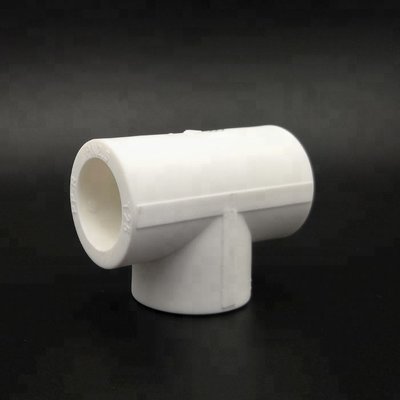 factory price DIN8077 white PPR equal tee pipe fitting