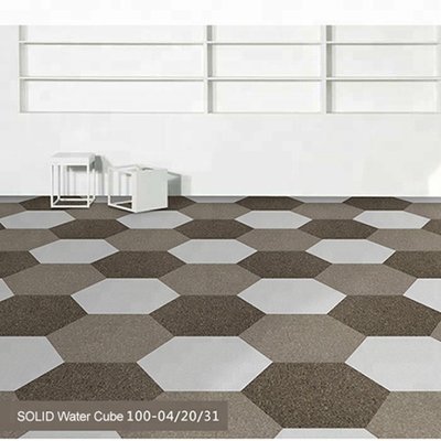 Wholesale nonwoven 100%nylon black and white residential carpet tiles for home