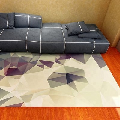 Modern design oblong decorative putting green 3D carpet livingroom
