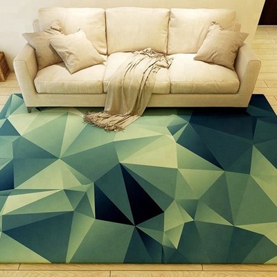 Modern design oblong decorative putting green 3D carpet livingroom