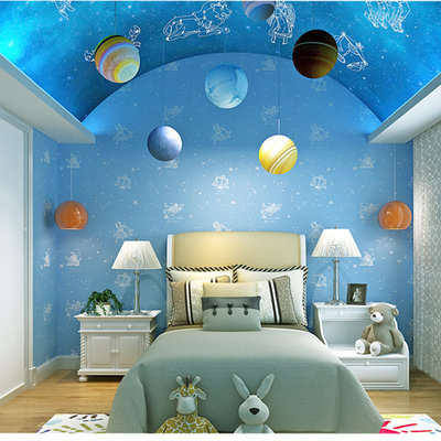 eco-friendly nonwoven 3d bedroom house wallpaper baby pink for kids