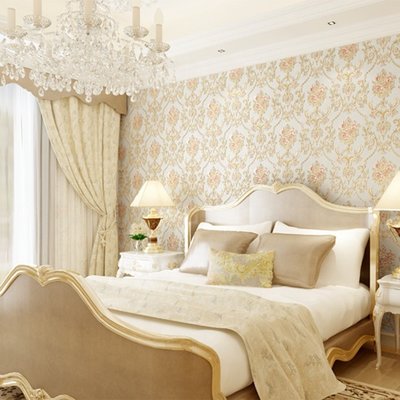 soundproof nonwoven beautiful natural 3d decorative wall paper flower for bedroom