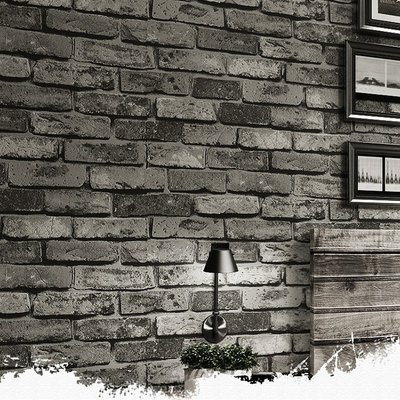 Wholesale waterproof retro self adhesive grey stone 3d wall paper for living room