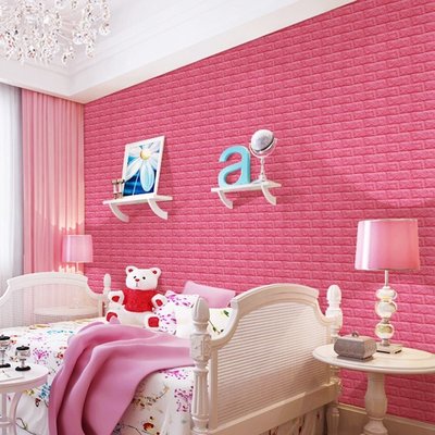 low price washable foam bedroom 3d brick textured PVC sticker wallpaper in Saudi Arabia
