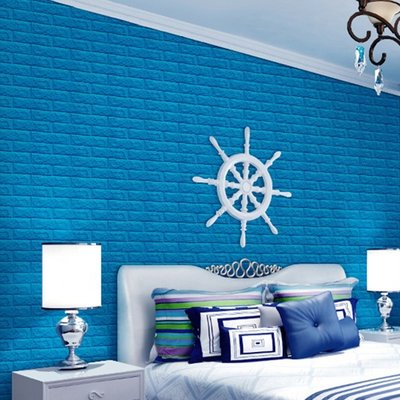 low price washable foam bedroom 3d brick textured PVC sticker wallpaper in Saudi Arabia