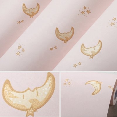 home decoration eco-friendly lovely cartoon nonwoven children wall paper European
