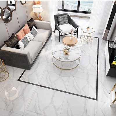 grade aaa classical white glazed ceramic 60x60 floor tile looks like marble