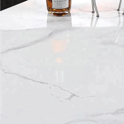 Verona white glazed ceramic marble look floor tile 800x800mm