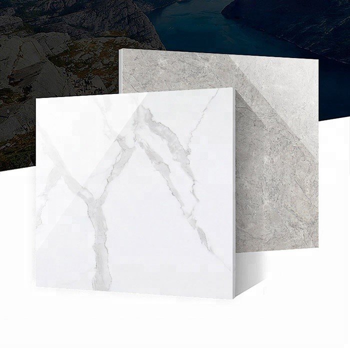 grade aaa classical white glazed ceramic 60x60 floor tile looks like marble
