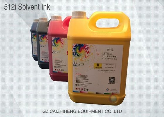 Vivid CMYK Solvent Printing Ink Konica KM 512i  30 PL No Clogged Nozzles
