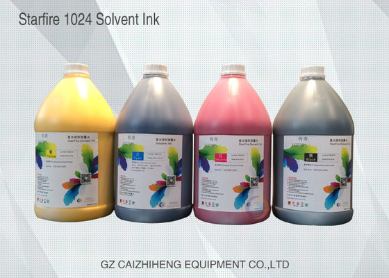 Original 4 Liter Solvent Printing Ink , 4 Color Inkjet Printer Ink Starfire 25PL