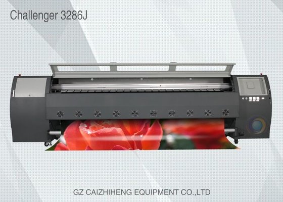 Fast Speed Large Format Solvent Printer , Challenger 3286J Inkjet Solvent Printing Machine