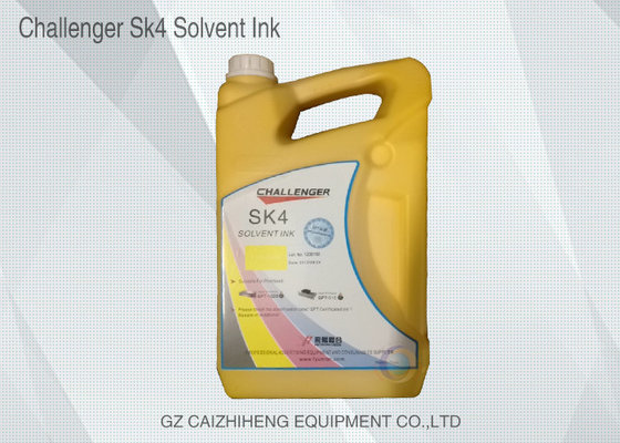 High Fluidity Black Challenger SK4 Solvent Ink Odorless Strong Compatibility
