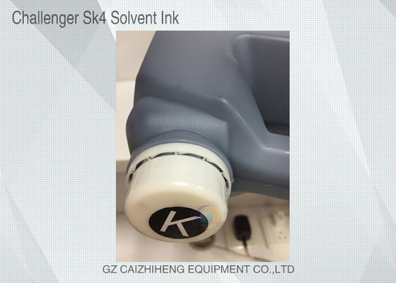 High Fluidity Black Challenger SK4 Solvent Ink Odorless Strong Compatibility