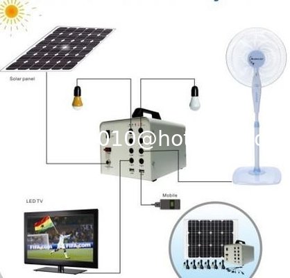 Portable Solar home system 30W with LED lighting &amp; USB charging, CE/ROHS