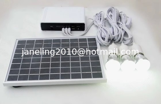 10W/7AH Li-ion lithium battery solar home power system with 3pcs LED 3W bulbs switch cable CE/TUV