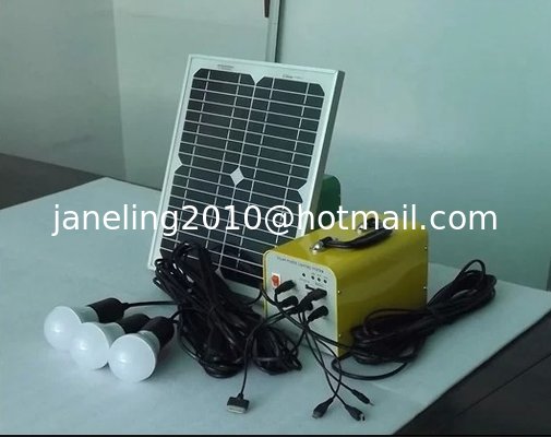 Hot design 2015~ Mini solar power system 10W for DC and USB output with LED lighting, DC fan, mobile  charging