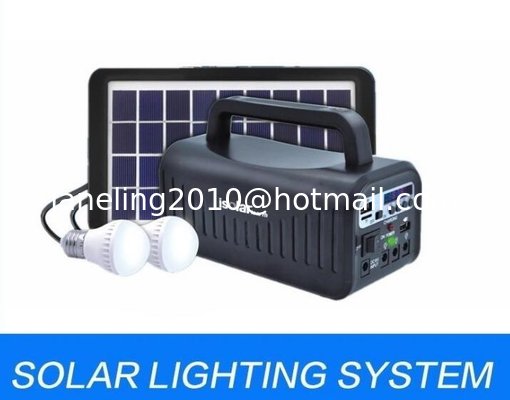 portable solar power home system 3W /5W solar lighting kits with Radio speaker, USB charging for solar powered