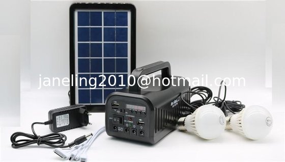 solar power system portable solar lighting kits solar energy 3W DC system with lighting and Radio