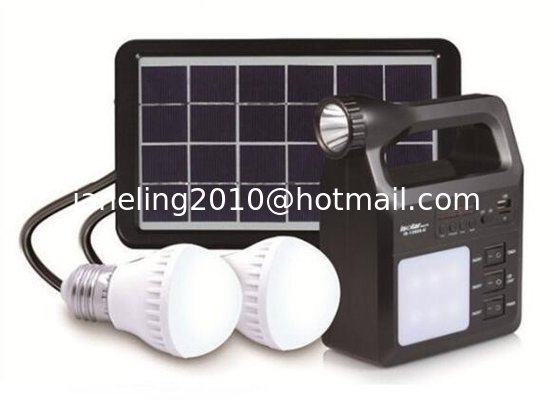 3W solar powered energy solar home system yellow color with radio speaker mobile charging with lithium battery