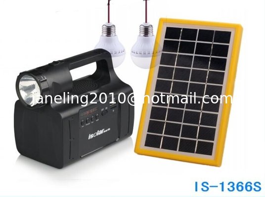 Solarbright portable small mini rechargeable led home lighting solar power with USB charger FM radio led bulb