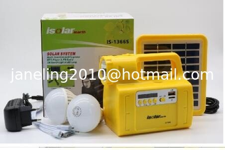 Solarbright portable small mini rechargeable led home lighting solar power with USB charger FM radio led bulb