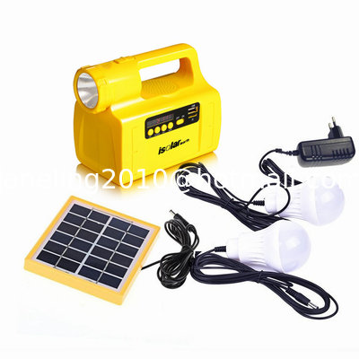 Solarbright portable small mini rechargeable led home lighting solar power with USB charger FM radio led bulb